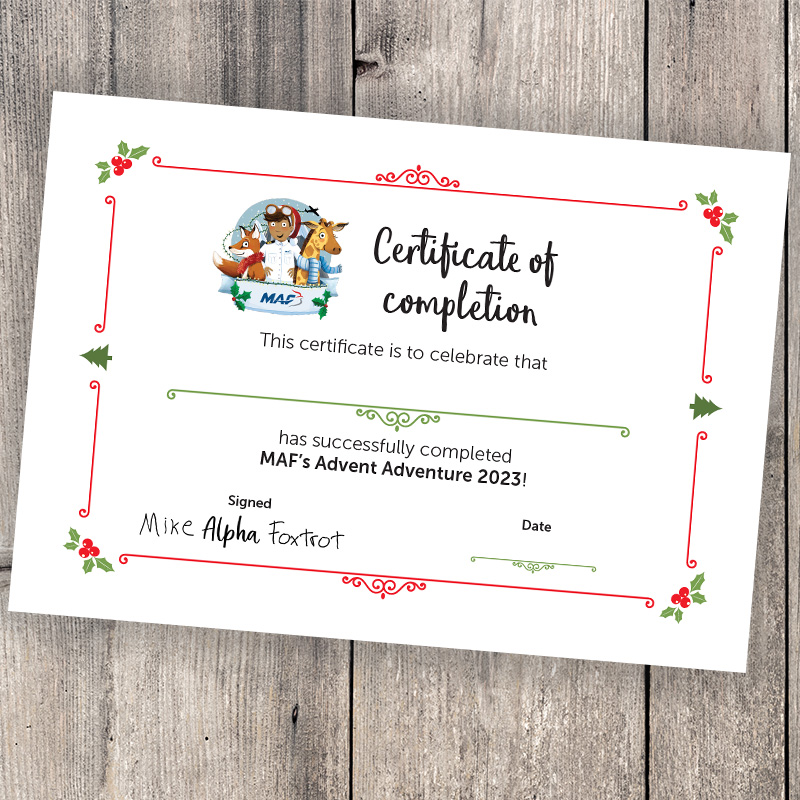 Advent Day 25 - Mission Aviation Fellowship